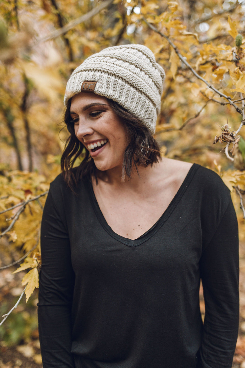 C.C. Fall Beanie- Cozy- Chunky Knit- Colorful/Neutral- Warm- Cute ...